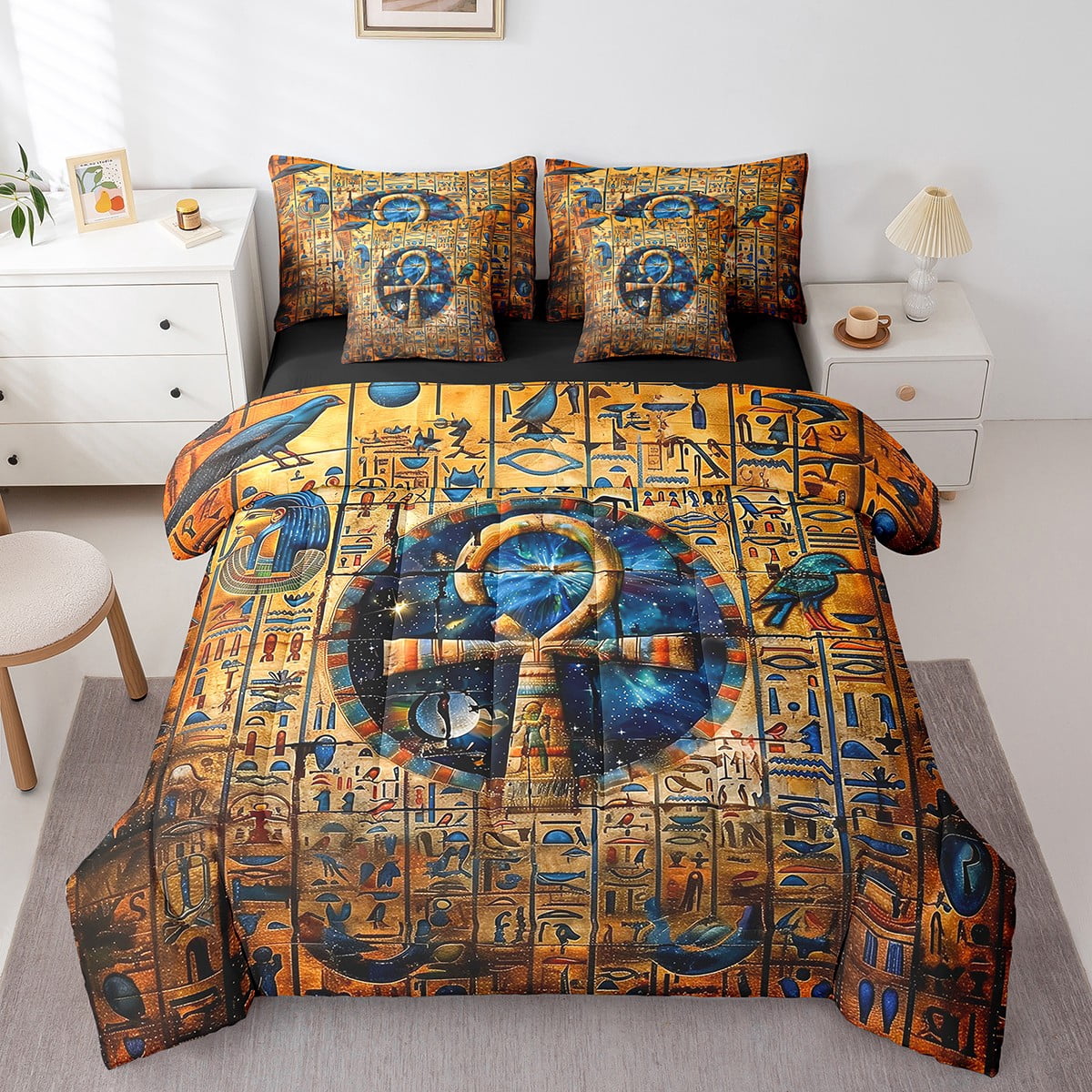 Erosebridal Ancient Egypt Civilization Bed in a Bag Twin Size ...
