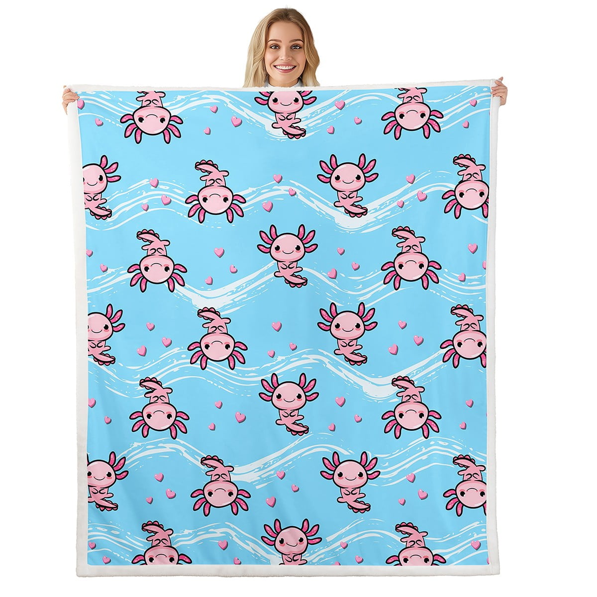 Erosebridal Animal Axolotl Throw Blanket for Couch 30x40,Cartoon ...