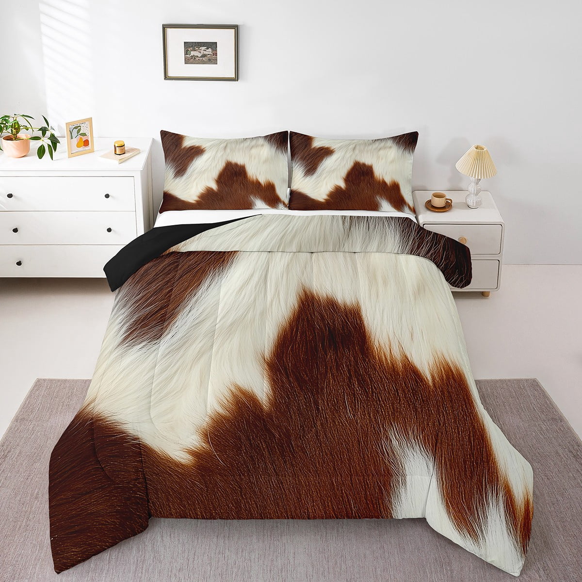 Erosebridal Animal Cow Comforter Sets,Farmhouse Cattle Comforters ...
