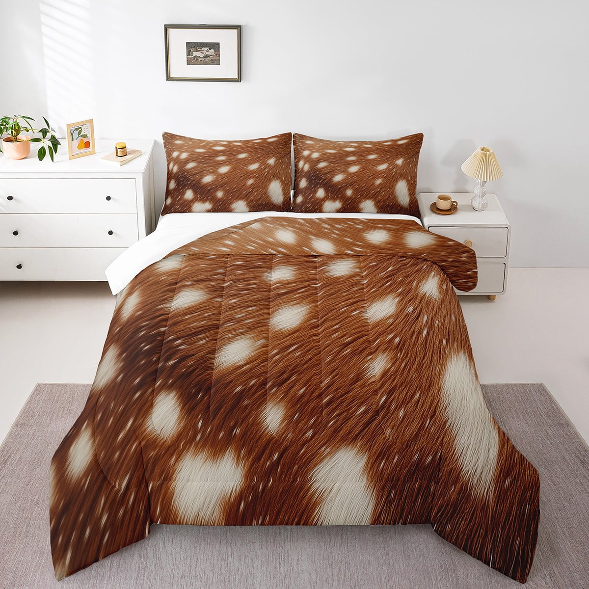 Erosebridal Animal Deer Bedding Twin Comforter Set,Wildlife Print Down ...
