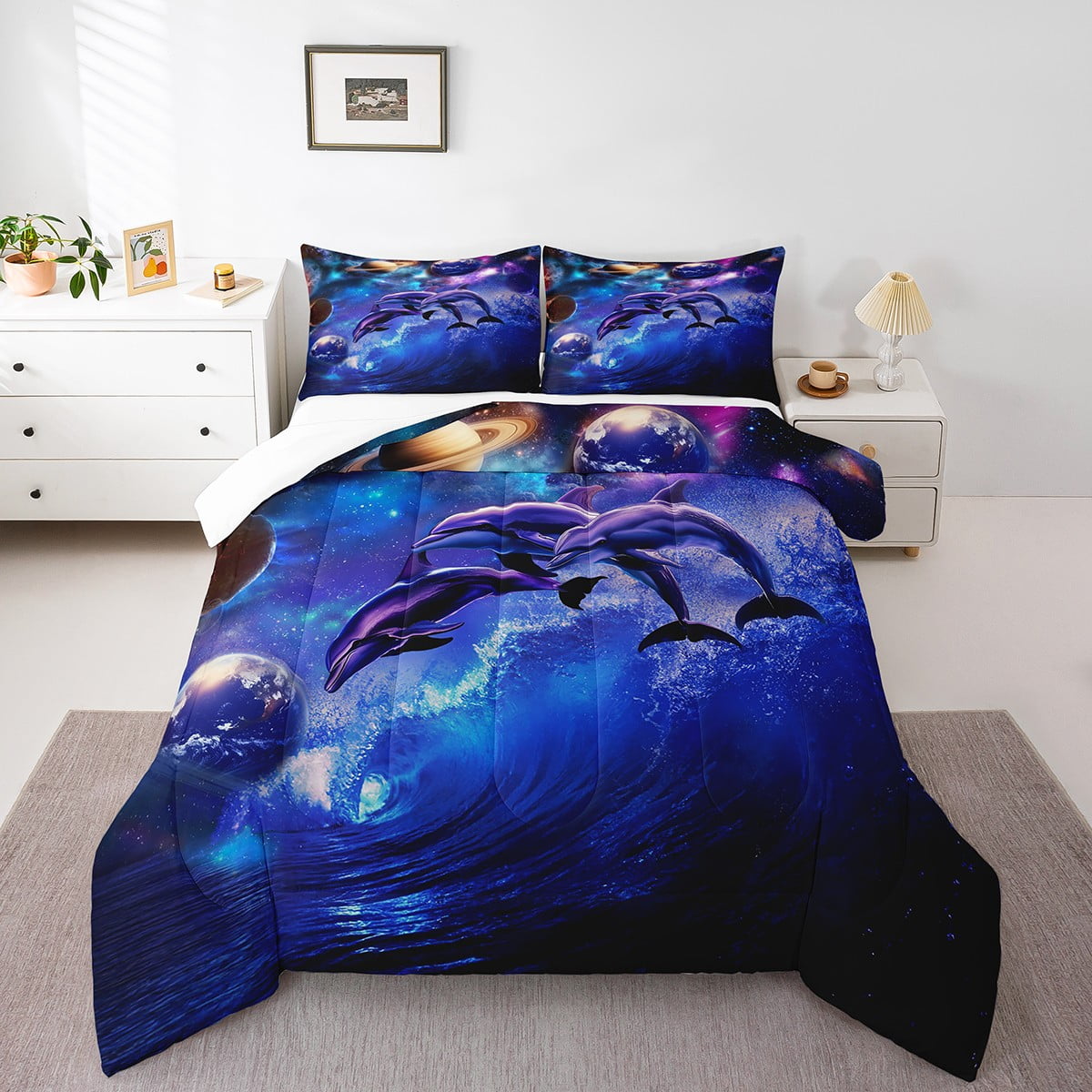 Erosebridal Animal Dolphin Bedding Sets King With Comforter,Galaxy ...