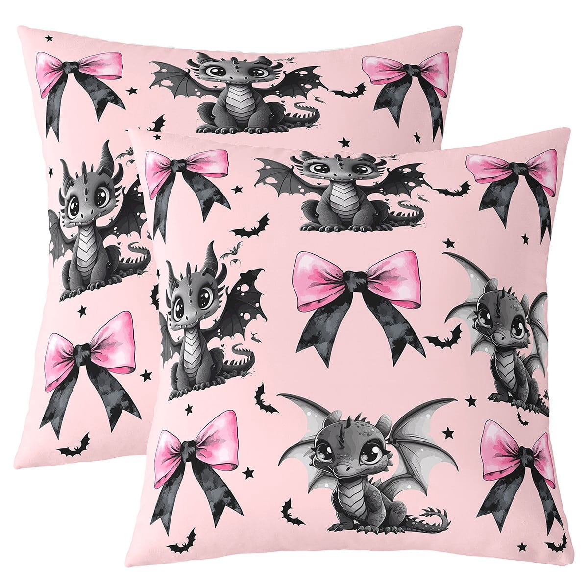Erosebridal Animal Dragon Bat Throw Pillow Covers 16x16 Set of 2 ...