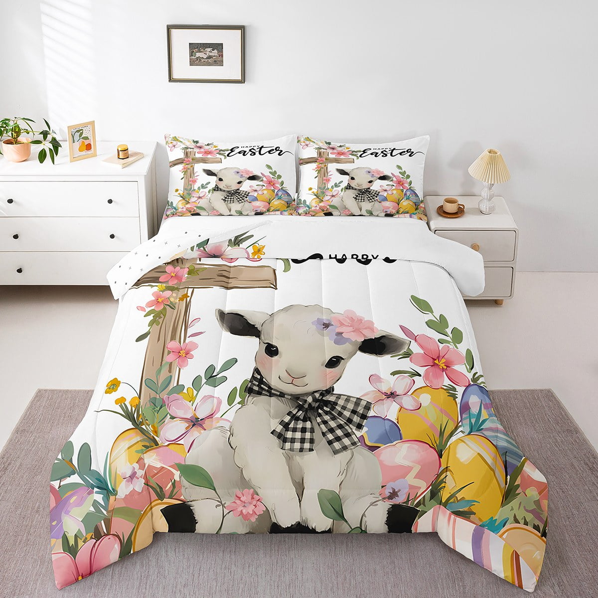 Erosebridal Animal Sheep Comforter Sets,Easter Eggs Comforters & Duvets ... Erosebridal Animal Sheep Comforter Sets,Easter Eggs Comforters & Duvets ...