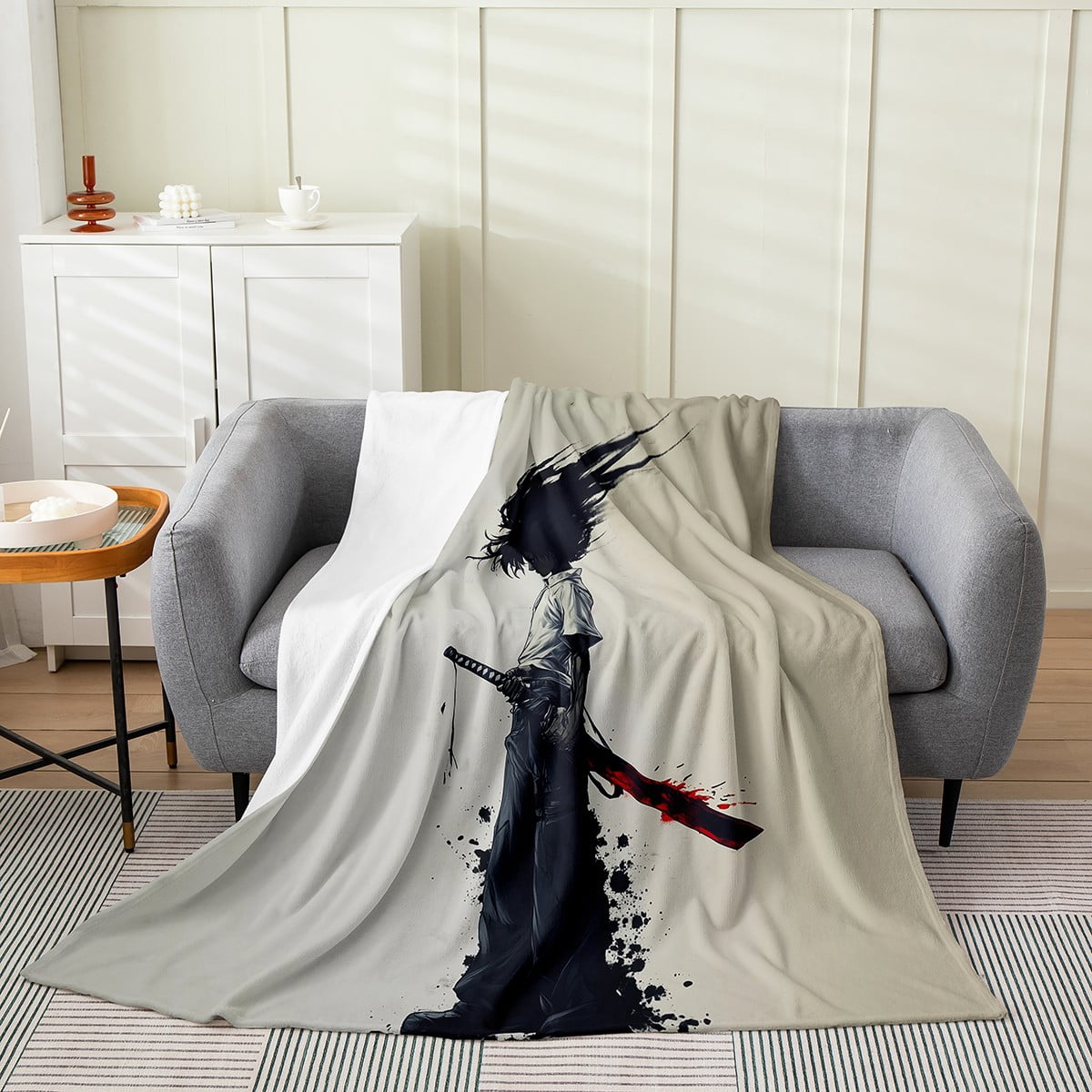 Erosebridal Anime Throw Blanket for Couch, Japanese Style Plush Blanket ...