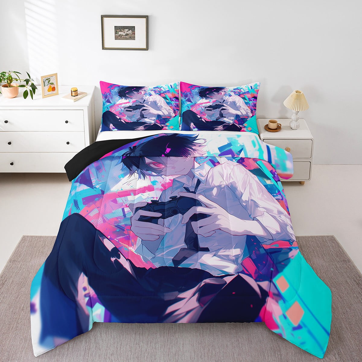 Erosebridal Anime Gamepads Bedding Sets Full with Comforter,Video Game ...