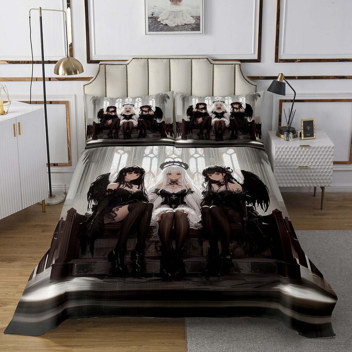 Erosebridal Anime Print Bedspread Sets Twin Size, Cool Japanese Bed ...