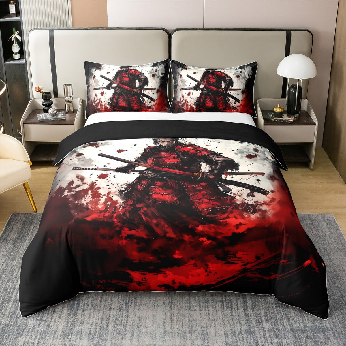 Erosebridal Anime Samurai 100% Cotton Comforter Cover Full,Japanese ...