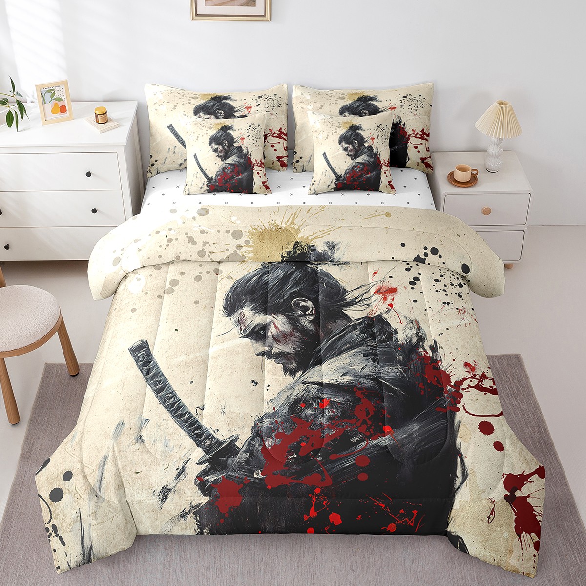 Erosebridal Anime Samurai Bedding Full Size, Tokyo Samurai Bedding Sets ...