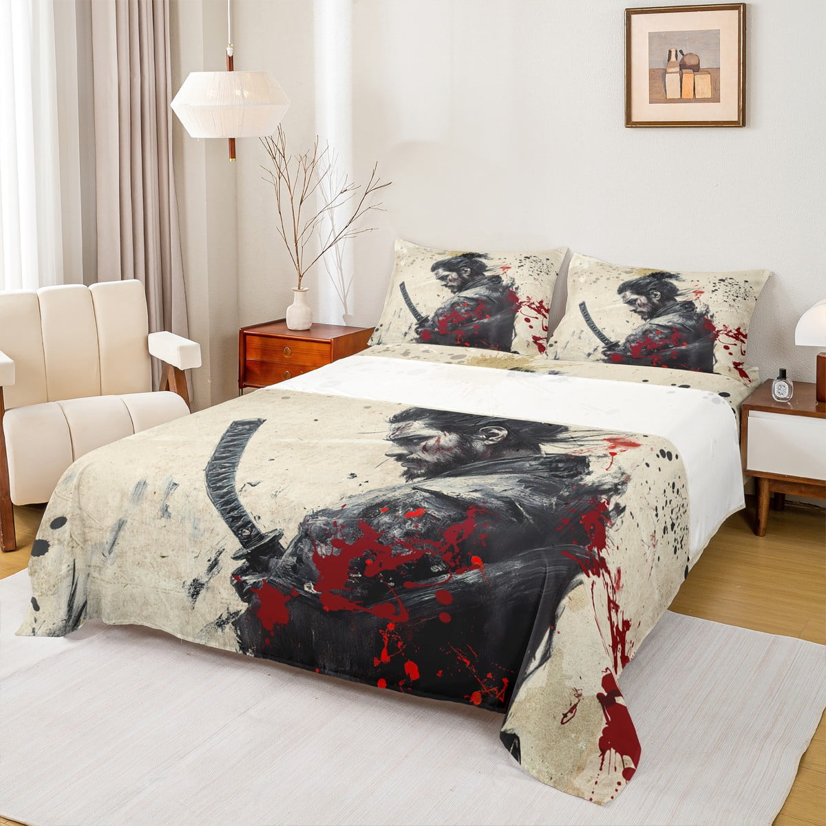 Erosebridal Anime Samurai Twin Sheet Sets, Tokyo Samurai Bed Sheets Set ...