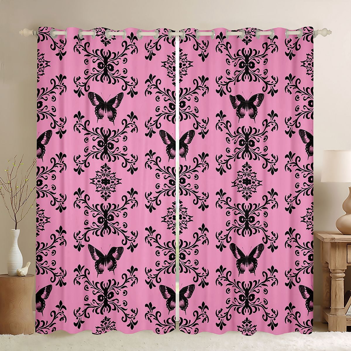 Erosebridal Antique Victorian Baroque Blackout Curtains Set of 2 (52x84 ...