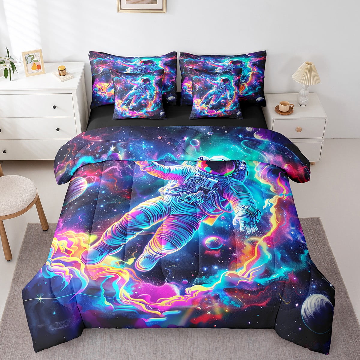 Erosebridal Astronaut Bedding Sets Twin Size,Mystic Outer Space ...