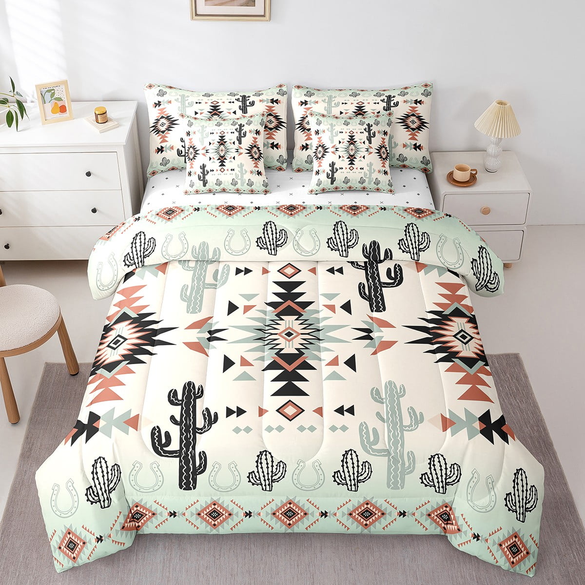 Erosebridal Aztec Bedding Queen Size for Adult, Western Cactus Bedding ...