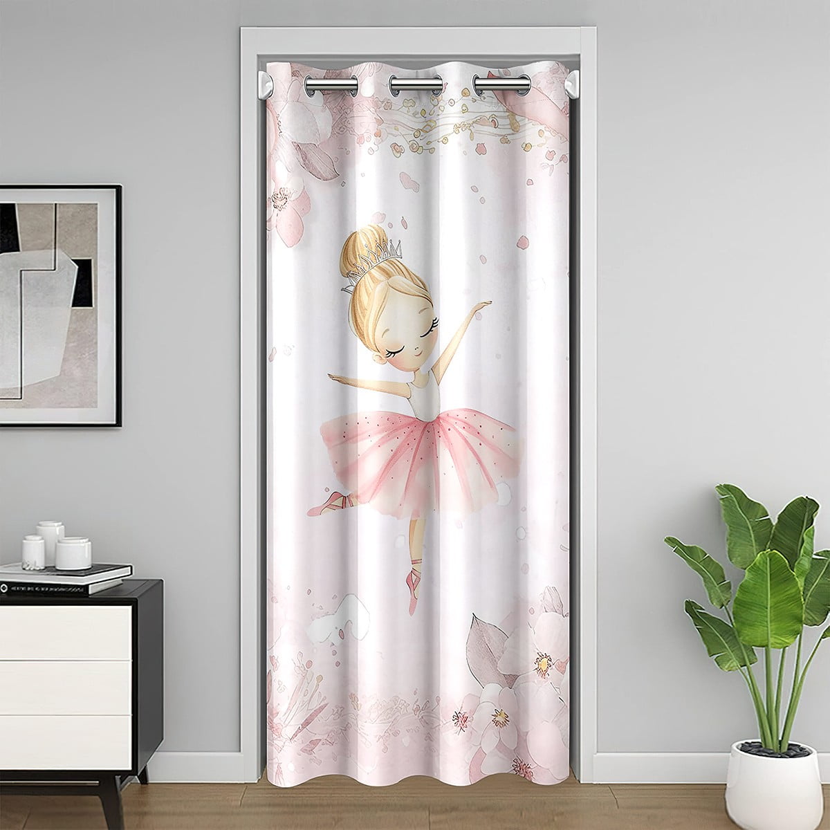 Erosebridal Ballet Dancer Door Curtain For Doorways 42x80, Kawaii ...