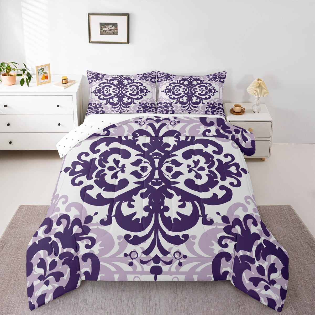 Erosebridal Baroque Damask Comforter Sets Toddler Size,Traditional ...