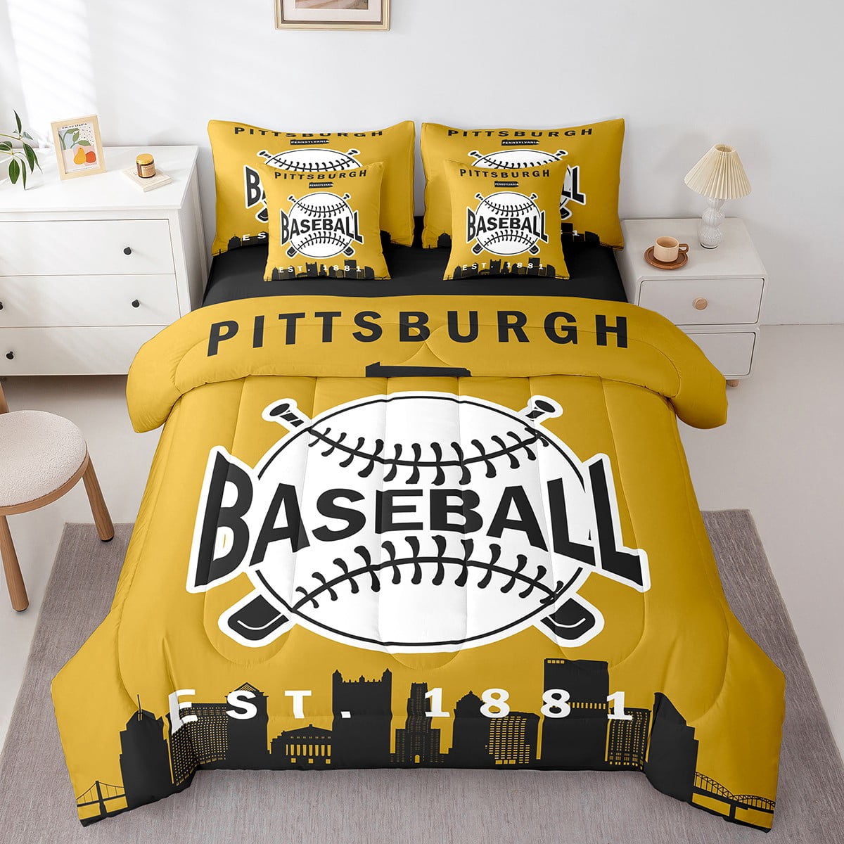 Erosebridal Baseball Athlete Bed in a Bag Twin size, Sports Lover ...