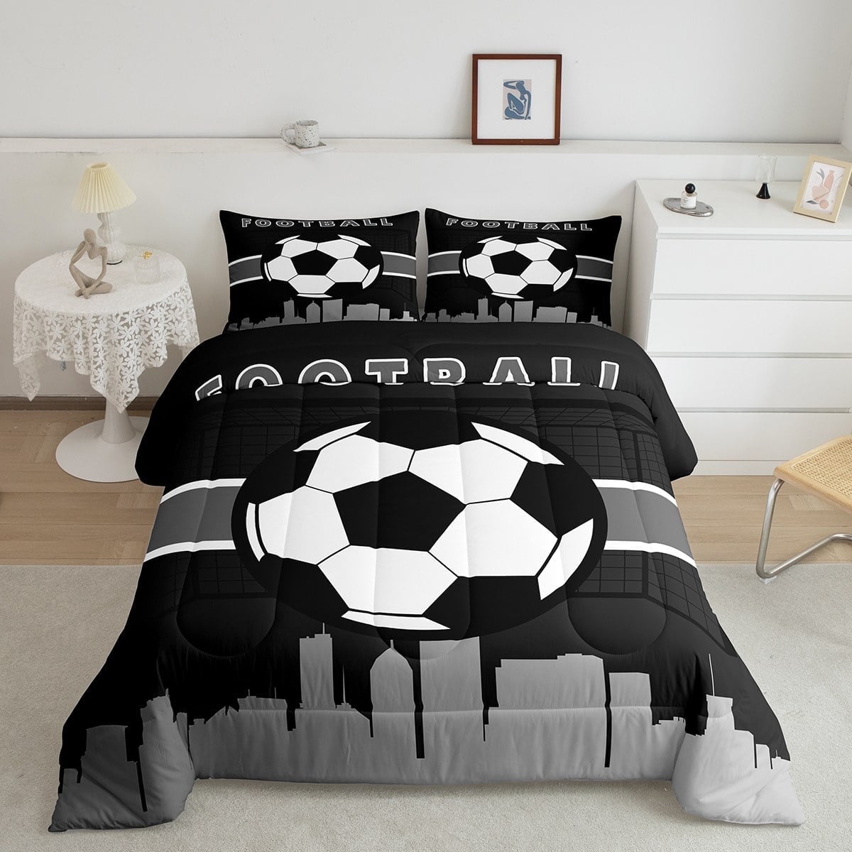 Erosebridal Bedding Sets Full Soccer Football Comforter Set , Sports ...