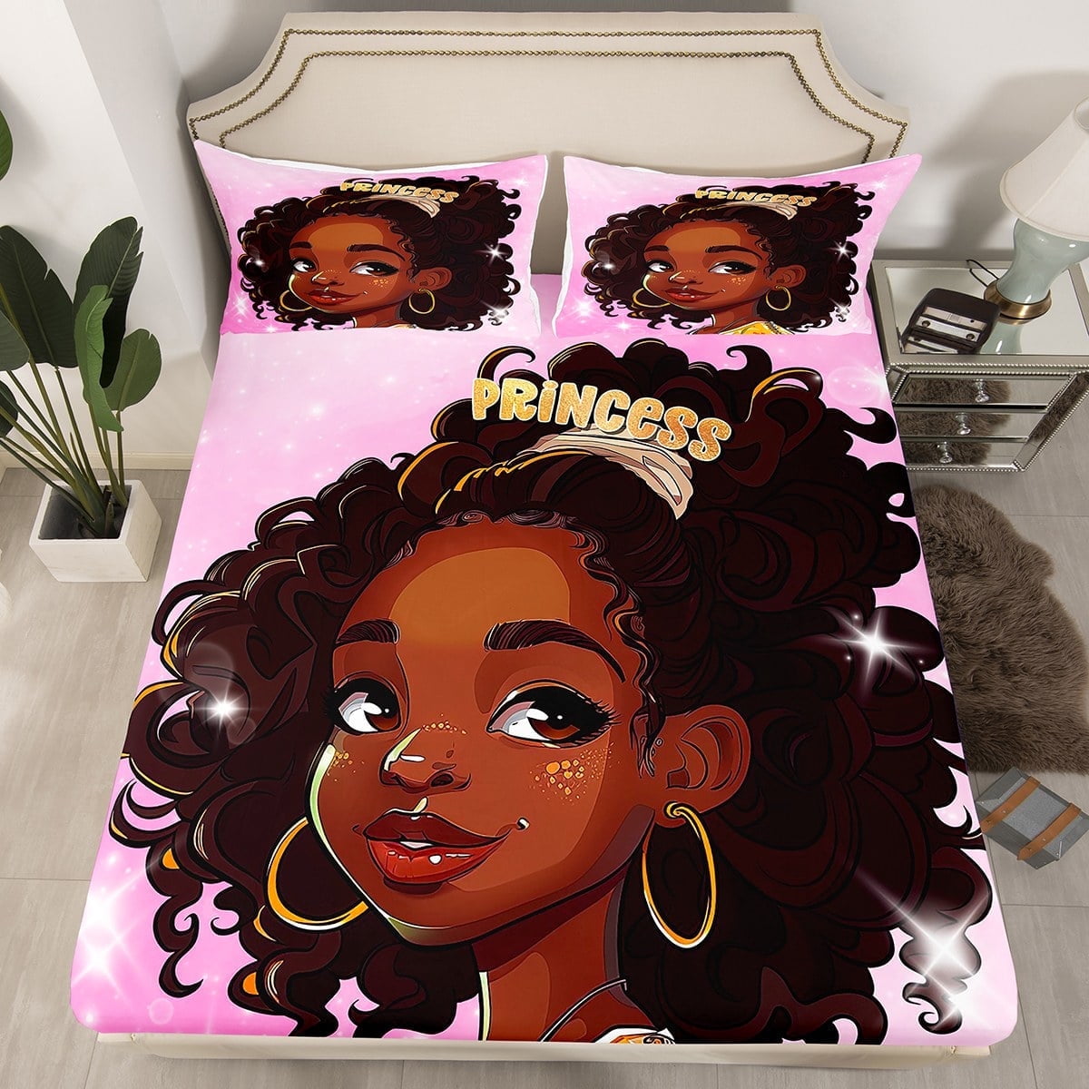 Erosebridal Black Princess Bedding Set American African Full Fitted ...