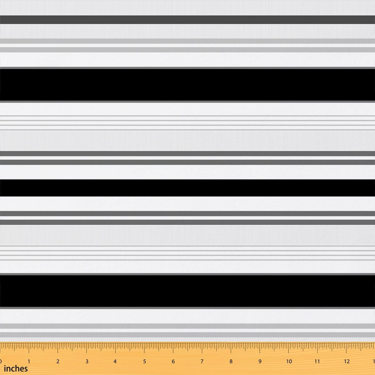 Erosebridal Black White Horizontal Stripe Fabric by the Yard 5 Yards ...