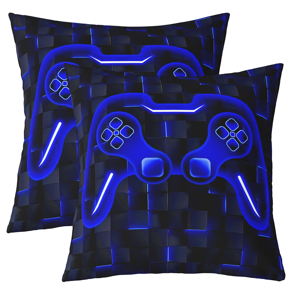 Erosebridal Black and Navy Pillow Cases Set of 2, Gamer Gaming Cushion ...