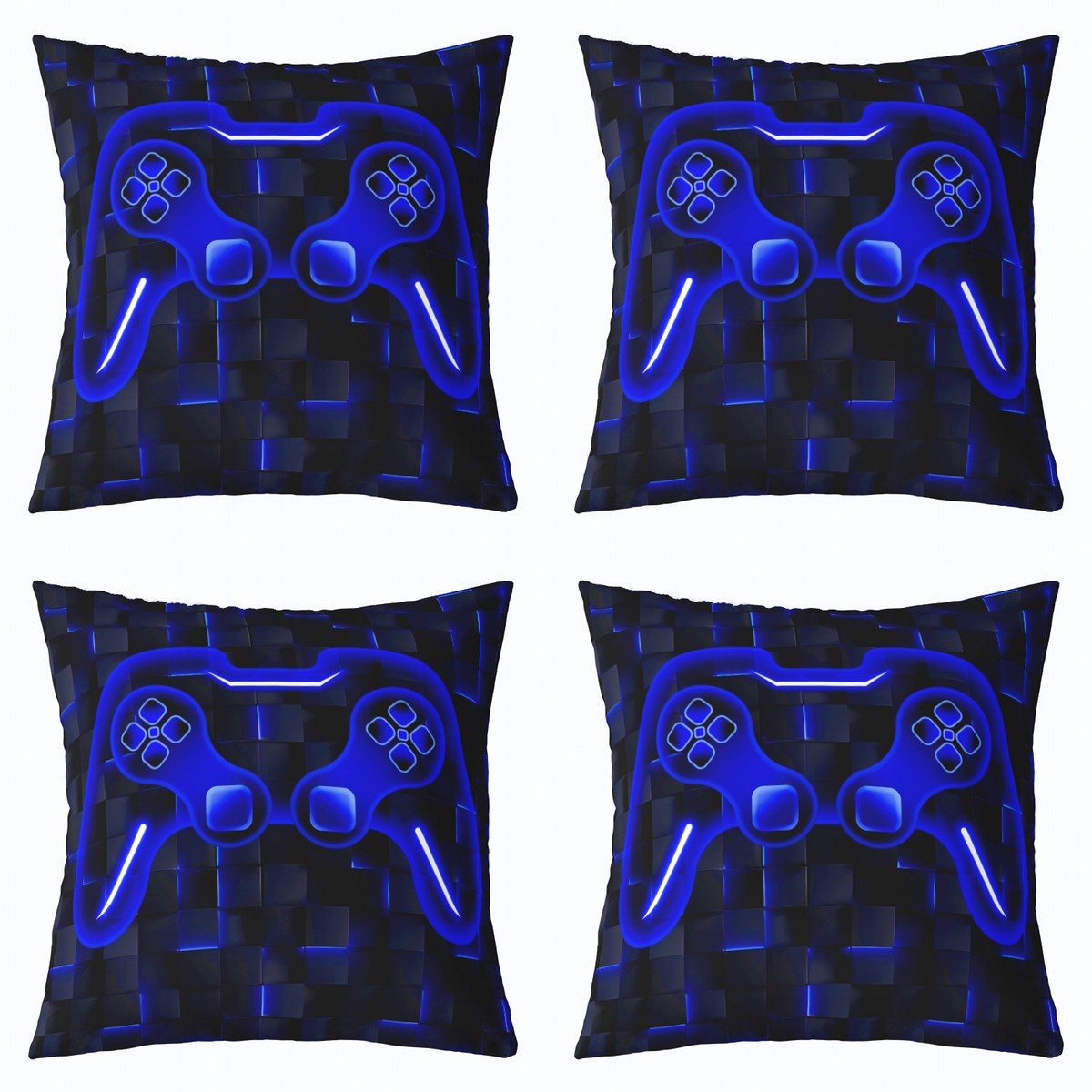 Erosebridal Black and Navy Pillow Cases Set of 4, Gamer Gaming Cushion ...