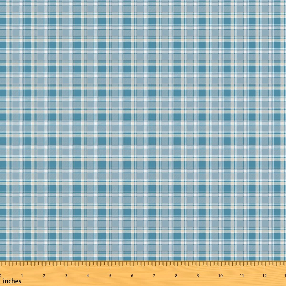 Erosebridal Blue Plaid Fabric by the Yard 2 Yards, Check Pattern Sewing ...
