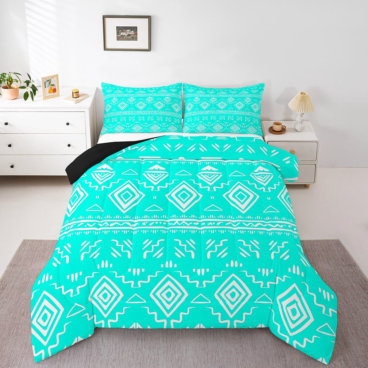Erosebridal Bohemian Aztec Bedding King Comforter Set, Tribal Geometric ...