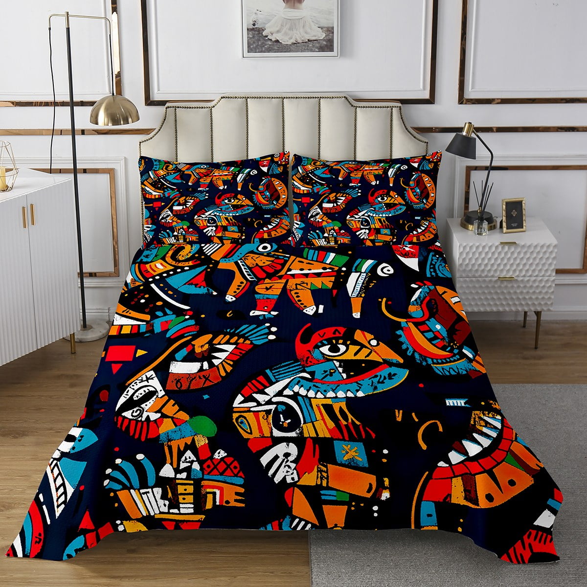 Erosebridal Bohemian Aztec Bedspread Sets Twin Size,Tribal Hippie Bed ...
