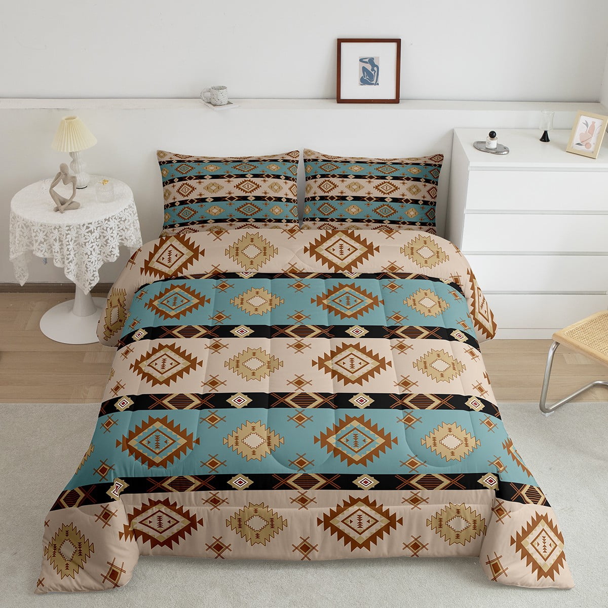 Erosebridal Bohemian Aztec Comforter Sets Size, Tribal Exotic Style ...