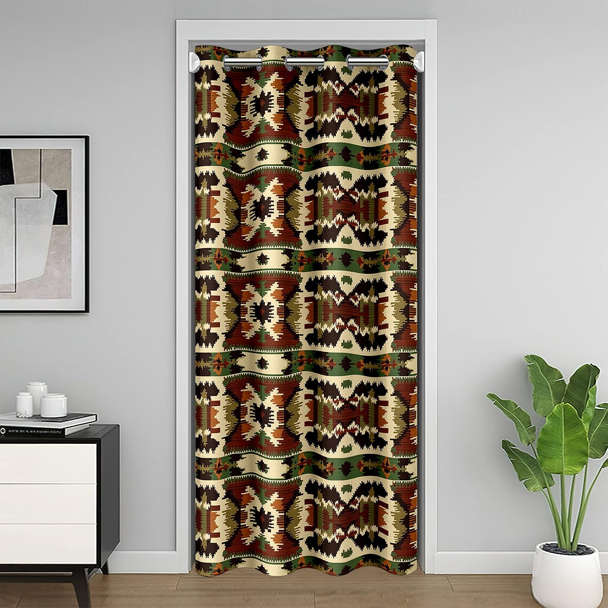 Erosebridal Bohemian Aztec Geometry Door Curtain Panel 42x80, Hippie ...