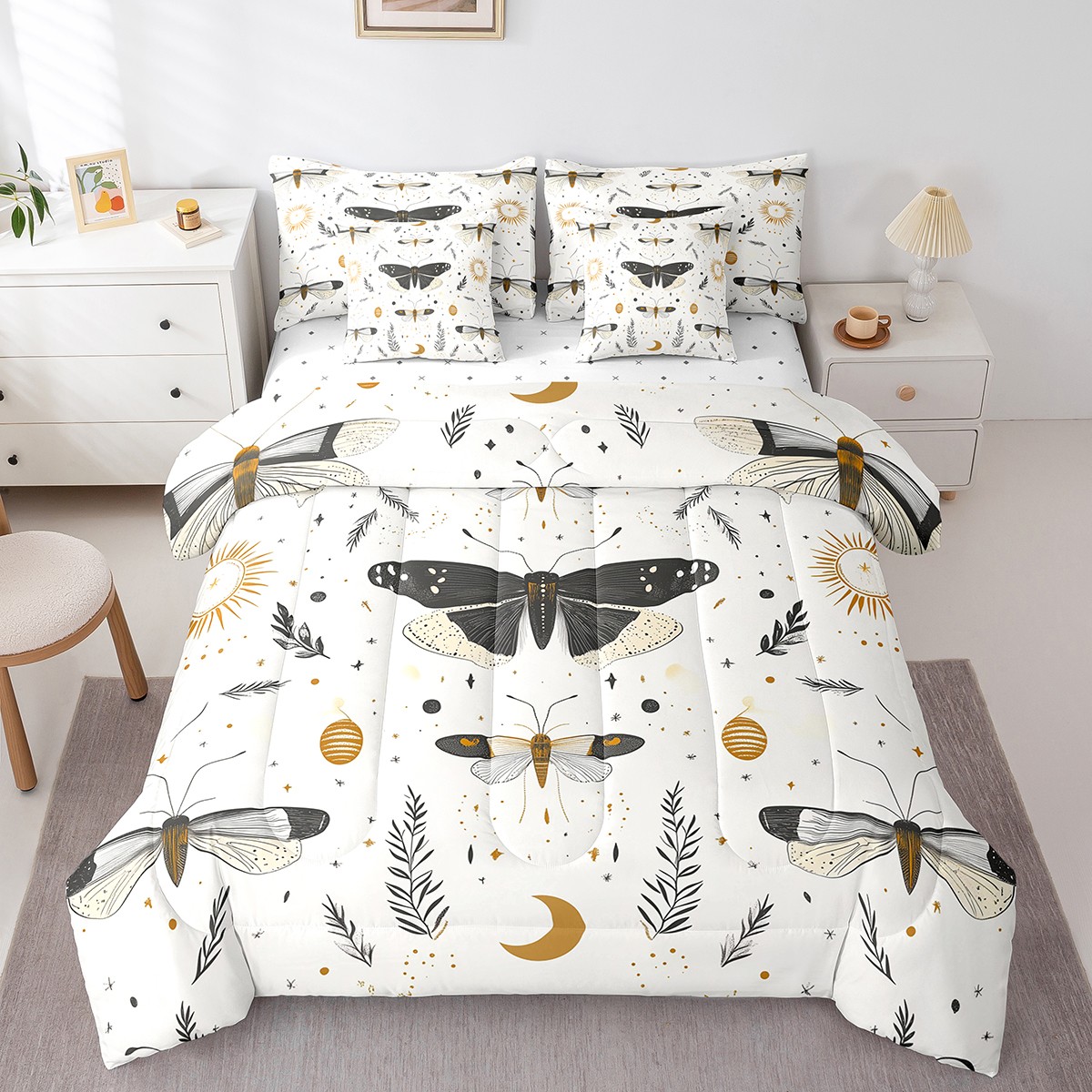 Erosebridal Bohemian Moth Bed In A Bag Full Size For Teen Sun Moon Bed Erosebridal Bohemian Moth Bed In A Bag Full Size For Teen Sun Moon Bed