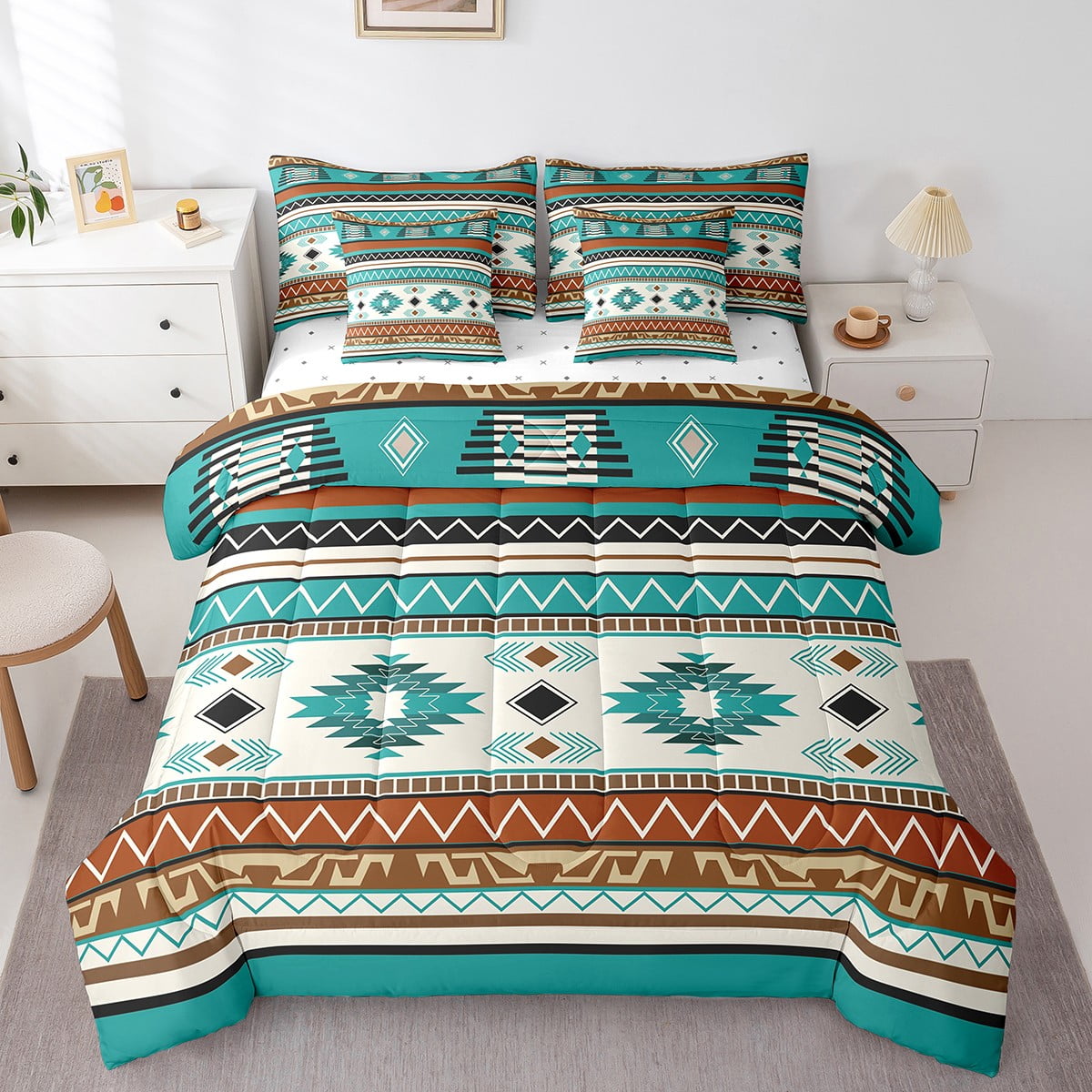 Erosebridal Bohemian Tribal Bedding Sets King Size,Hippie Aztec Bed in ...