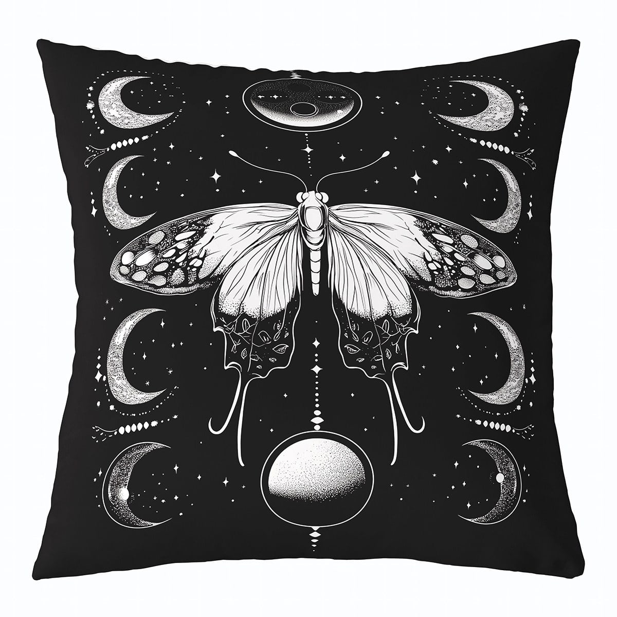 Erosebridal Boho Moth Cushion Covers for Sofa, Hippie Planet Moon ...