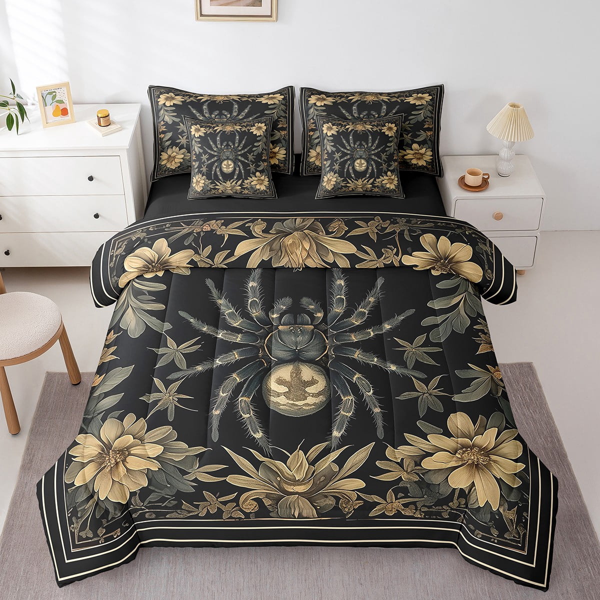 Erosebridal Boho Spider Bed in a Bag Twin size, Hippie Floral Flower ...