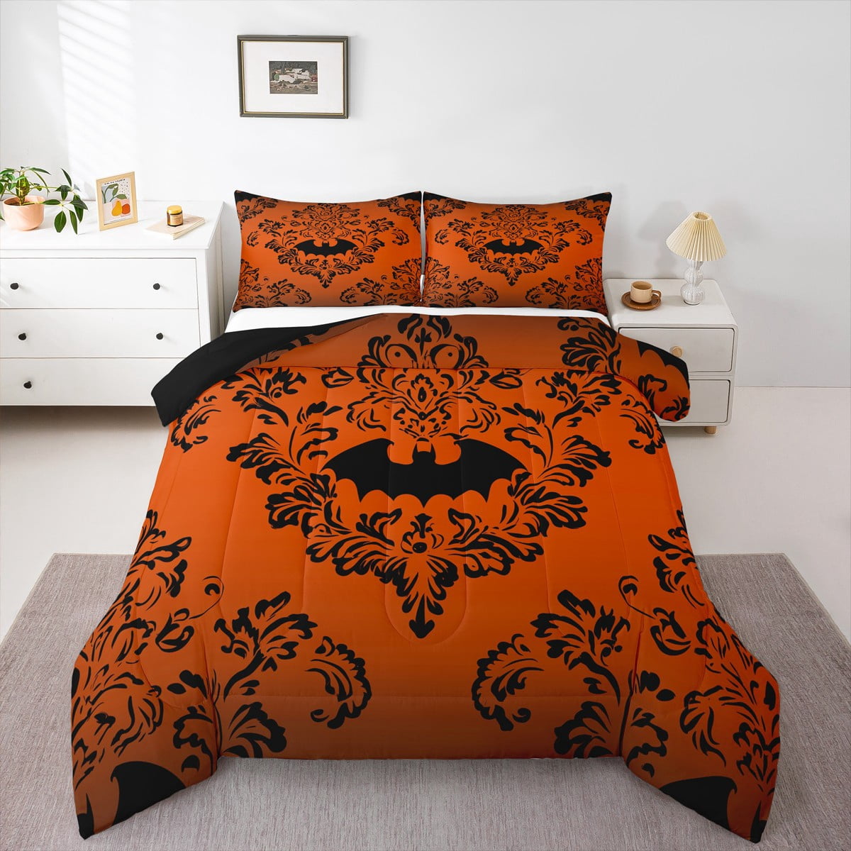 Erosebridal Bohomian Damask Comforter Sets Full Size, Hippie Floral ...