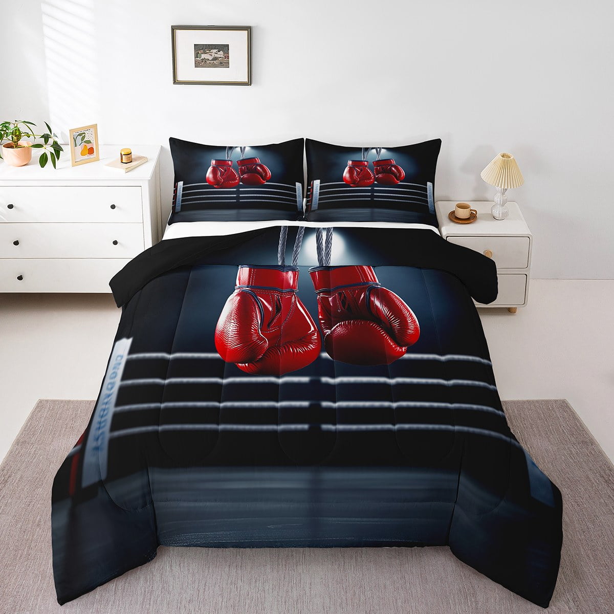 Erosebridal Boxing Gloves Bedding Full Comforter Set, Sports and Gym ...