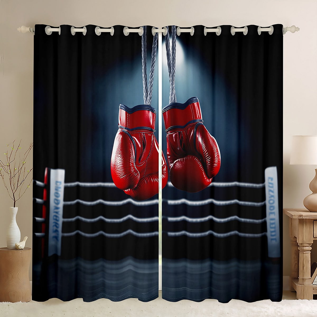 Erosebridal Boxing Gloves Curtains and Drapes (38x45), Sports and Gym ...