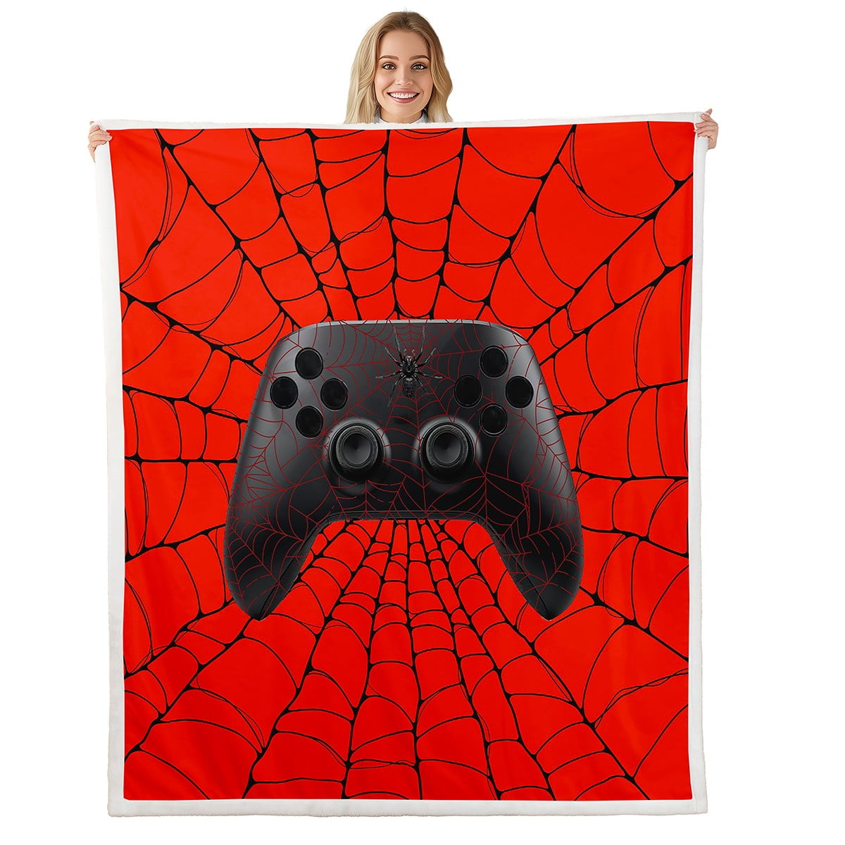 Erosebridal Gamepad Fleece Blanket 40x50,Video Game Sherpa Throw,Spider ...