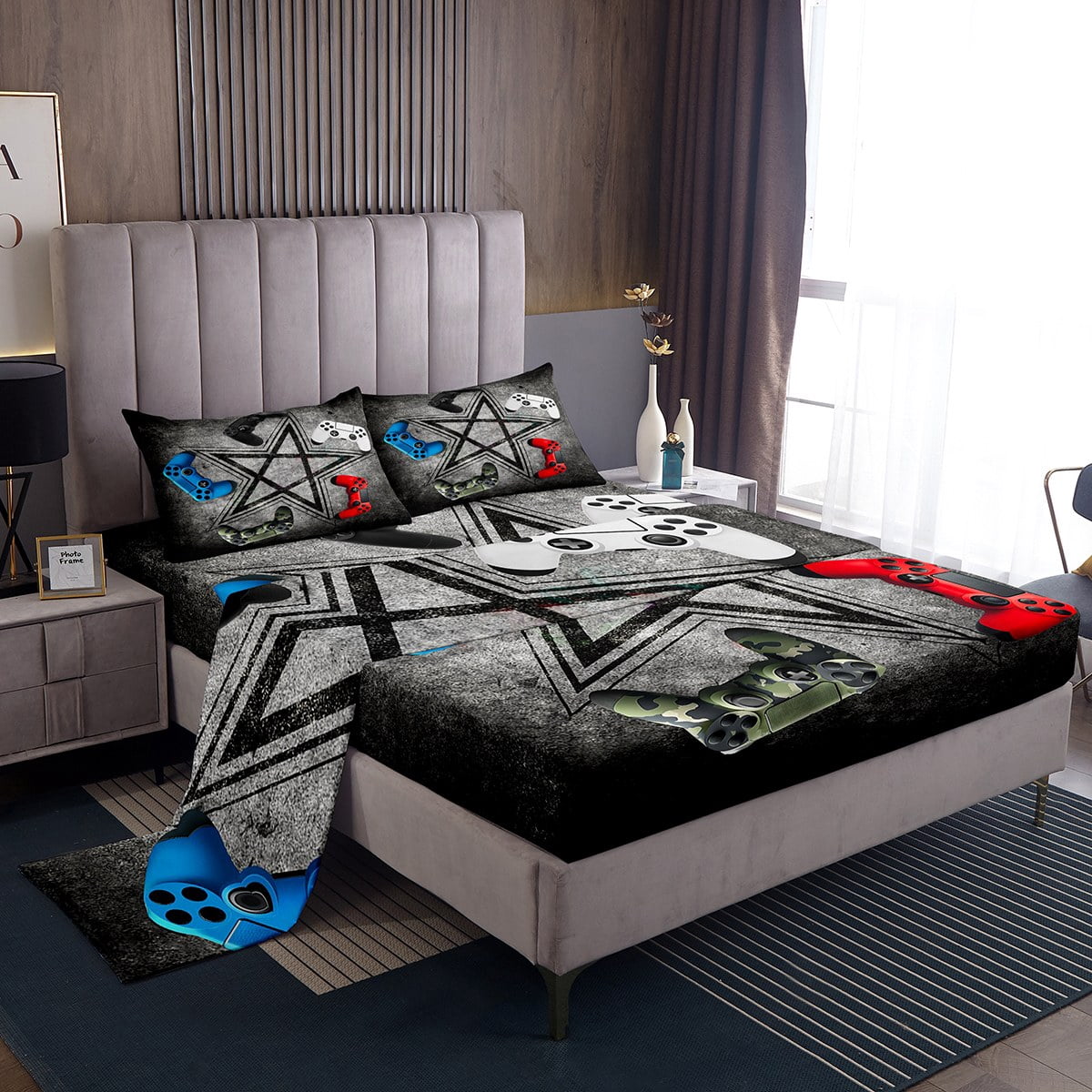 Erosebridal Gamepad Queen Sheet Sets, Texas Stars Bedding Queen Size ...