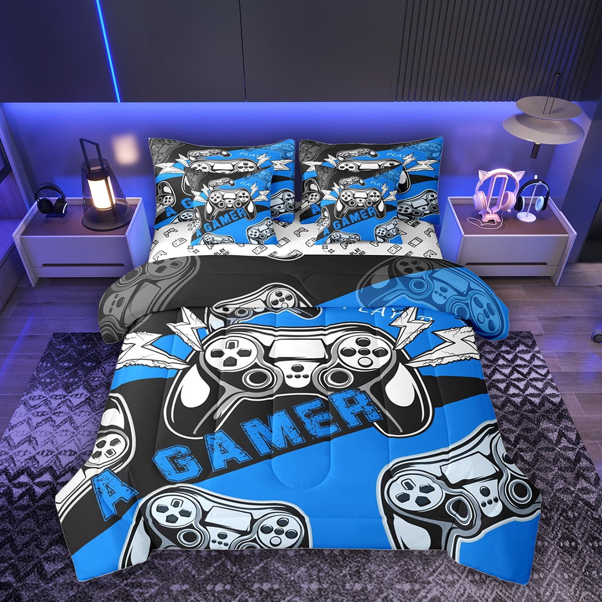 Erosebridal Boys Gamer Twin Bedding Sets, Video Game Controller Bedding ...