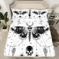 Erosebridal Boys Girls Death Moth Bed Sheet Set Full Size, Sugar Skull ...