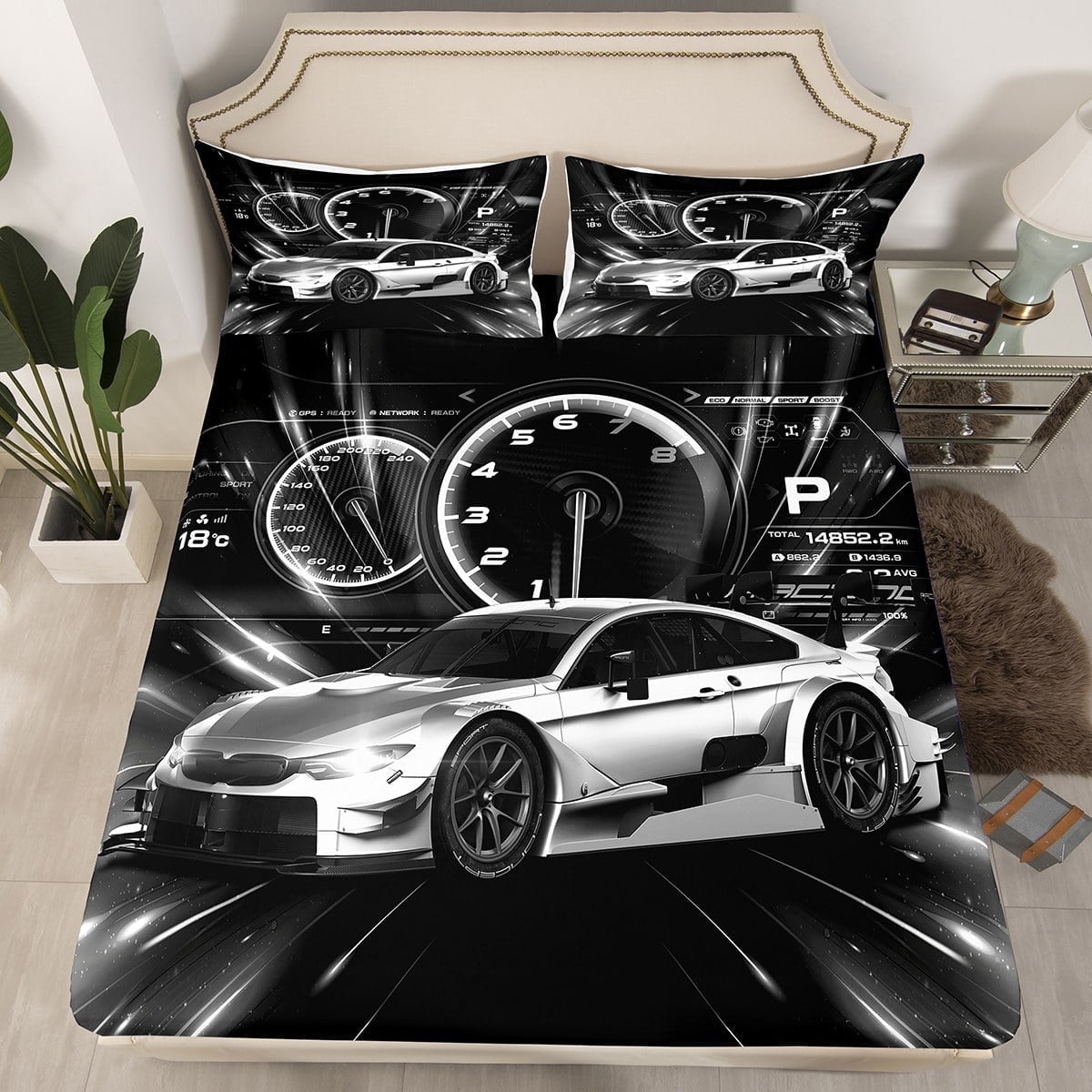 Erosebridal Sports Car Bedding Set Cools Speed Automobile Dashboard ...