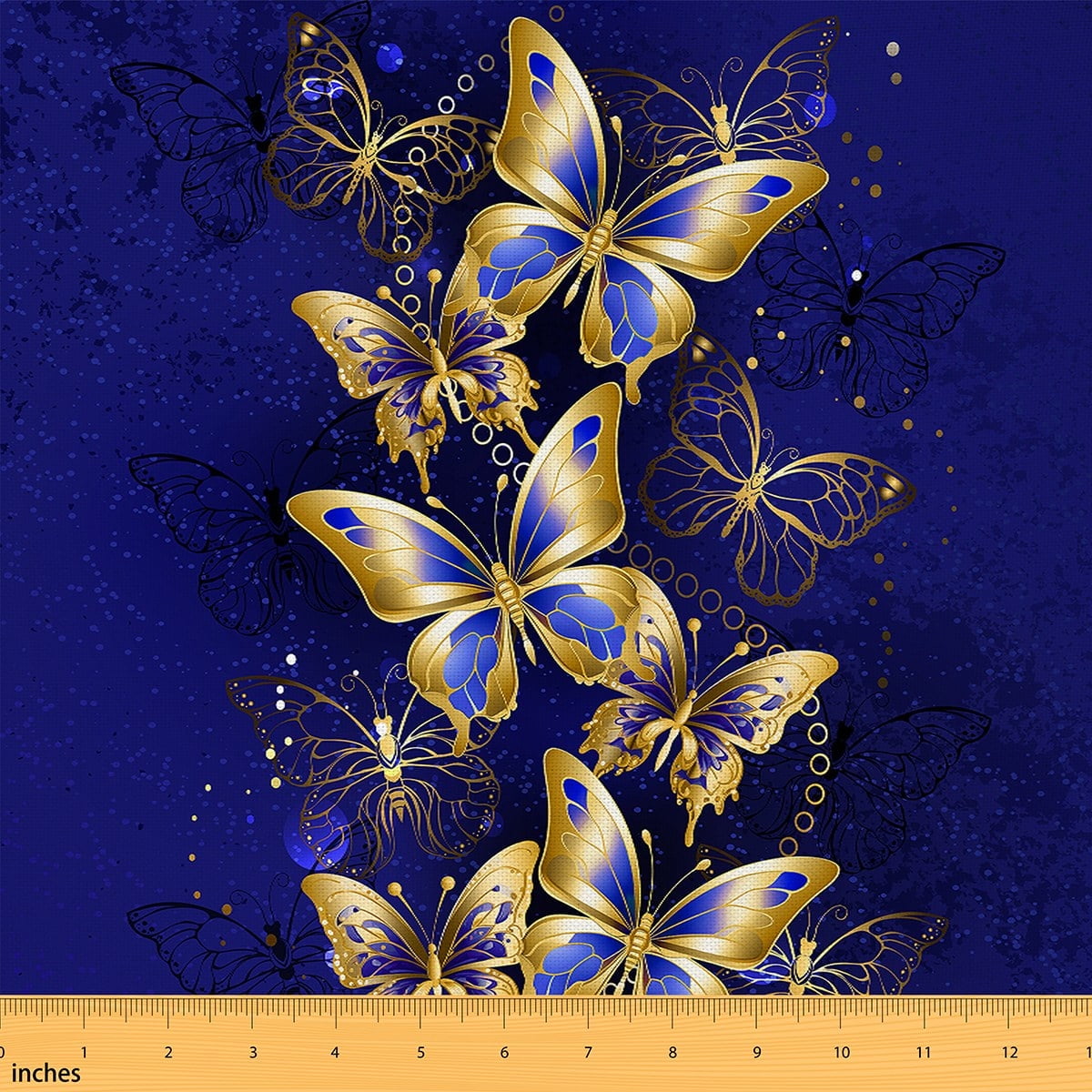 Erosebridal Butterfly Fabric by the Yard,Romantic Golden Butterfly ...