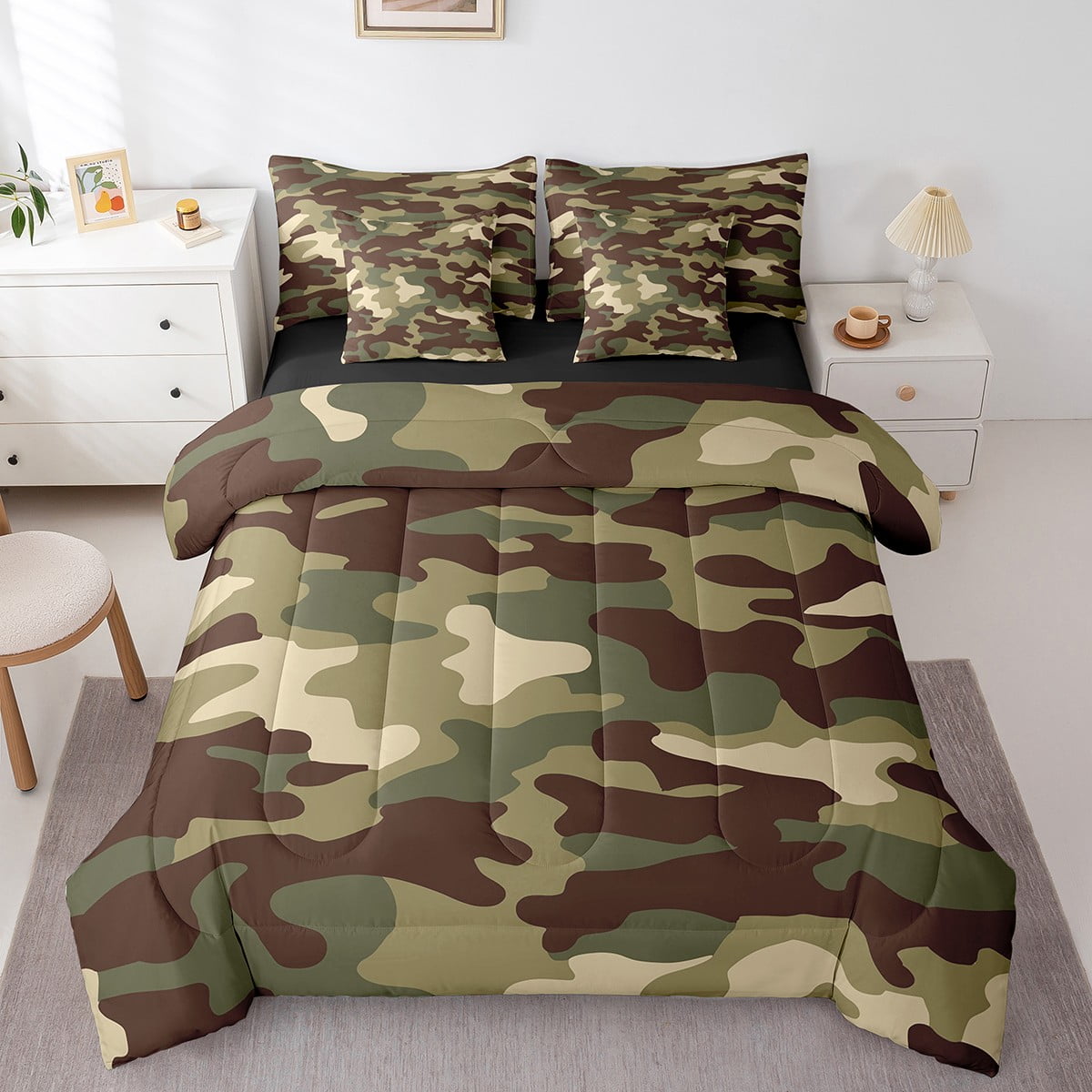Erosebridal Camouflage Bed in a Bag Full Size,Army Camo Bed Set ...