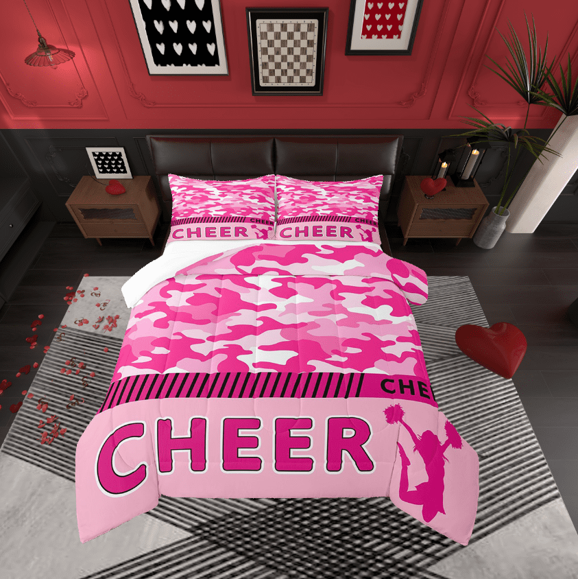 Erosebridal Camouflage Cheerleading Comforter Sets Queen Size,Girly ...