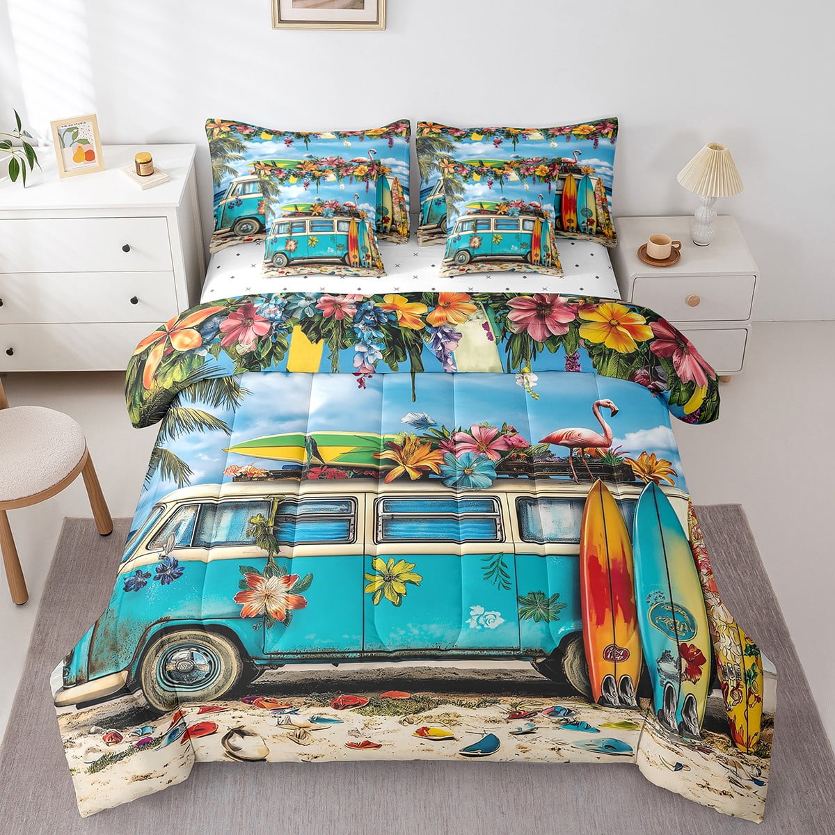 Erosebridal Campsite Camp Car Bedding Sets King Size,Camping Theme ...