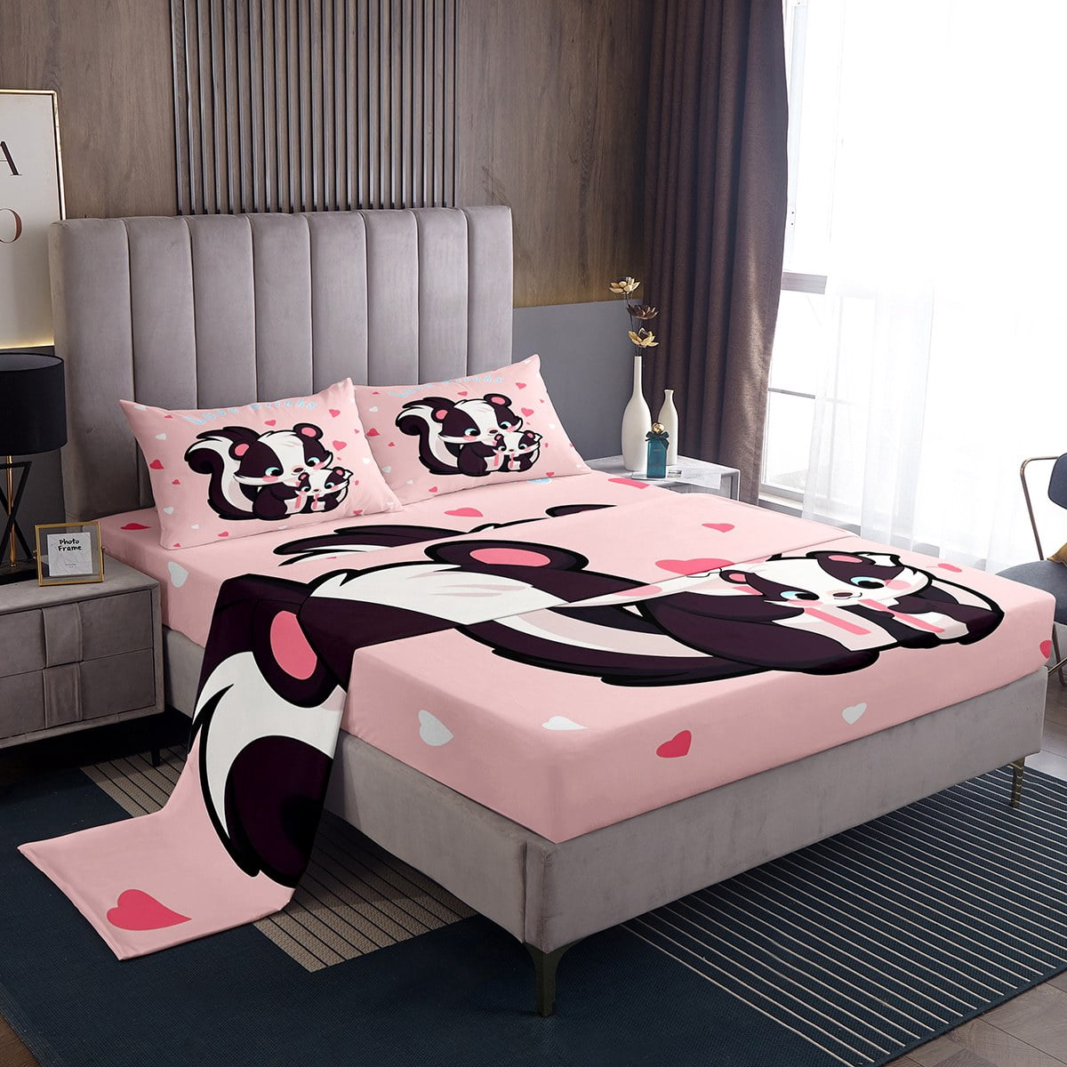 Erosebridal Cartoon Animal Sheet Set Full, Kawaii Raccoon Bedding Sets ...