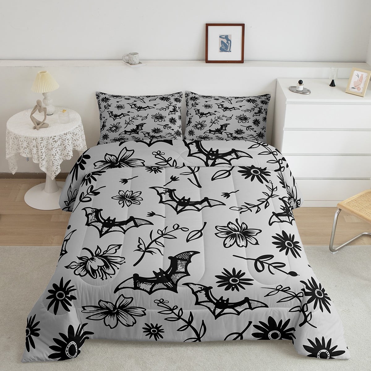 Erosebridal Cartoon Bat Bedding Full Comforter Set, Halloween Down ...