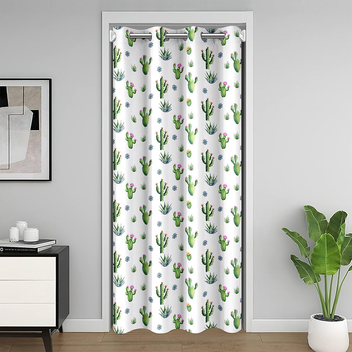 Erosebridal Cartoon Cactus Door Curtain For Doorways 42x84,Tropical ...