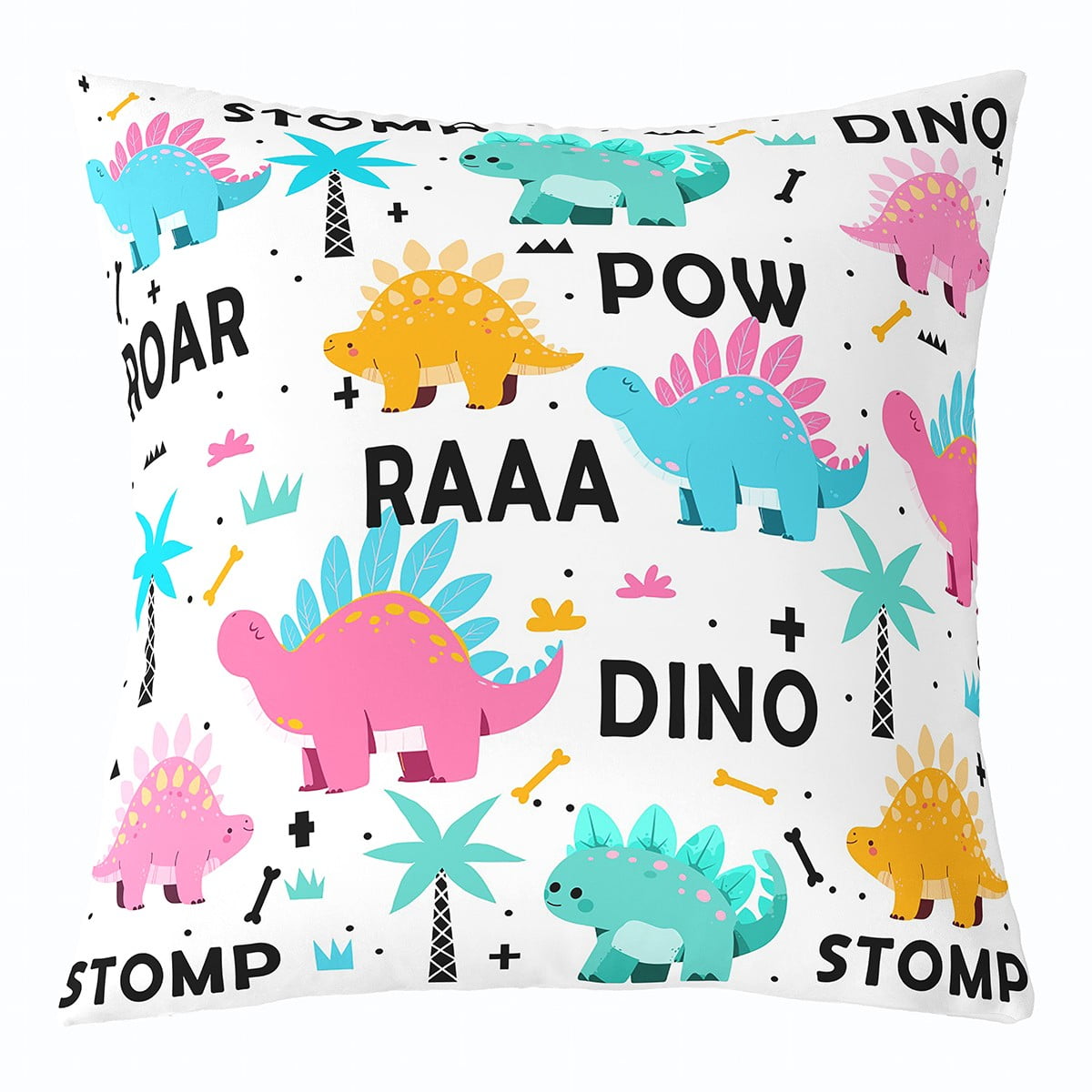 Erosebridal Cartoon Dinosaur Pillow Cases, Coconut Tree Cushion Covers ...