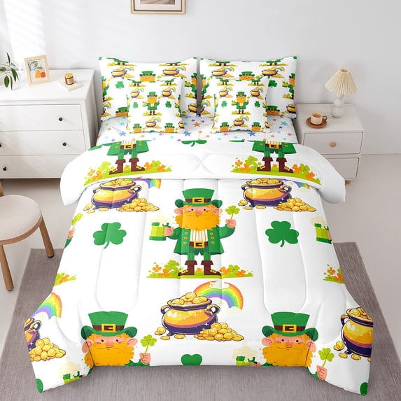 Erosebridal Cartoon Gnome Bedding Full Size, St. Patrick's Day ...